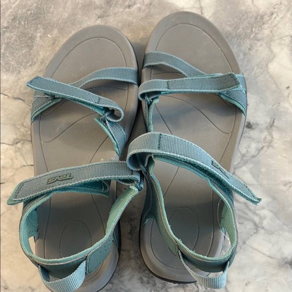 Teva | Shoes | Teva Womens Gray And Blue Sandals | Poshmark
